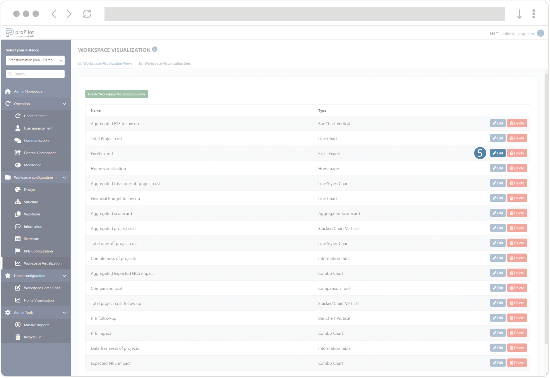 Create an Excel Export visualization